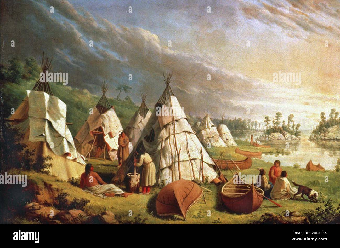 Native American Encampment Granger by Paul Kane Stock Photo - Alamy