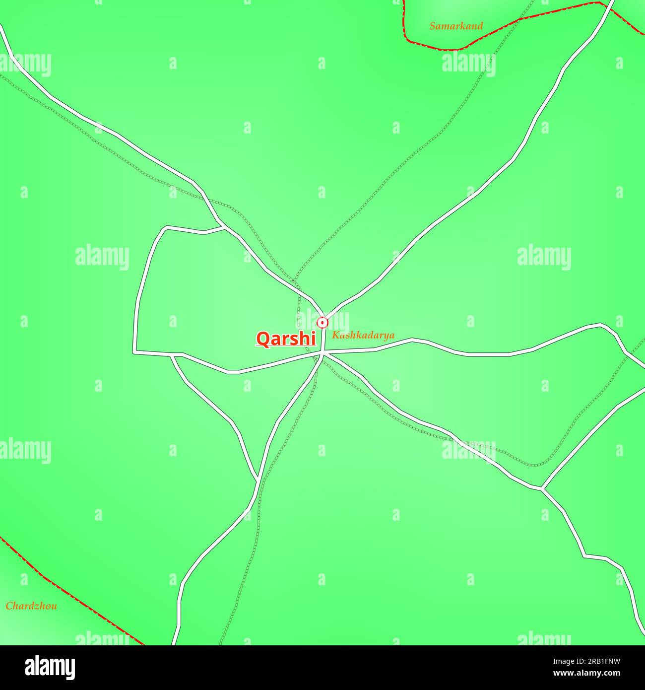 Map of Qarshi City in Uzbekistan Stock Photo - Alamy