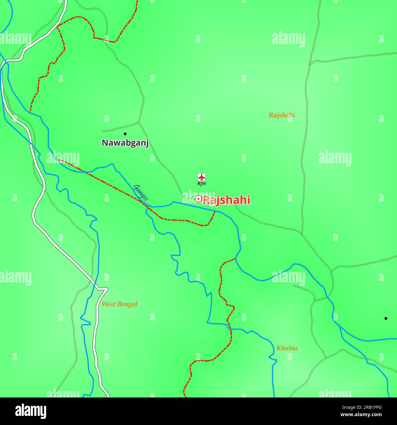 Map of Rajshahi City in Bangladesh Stock Photo - Alamy