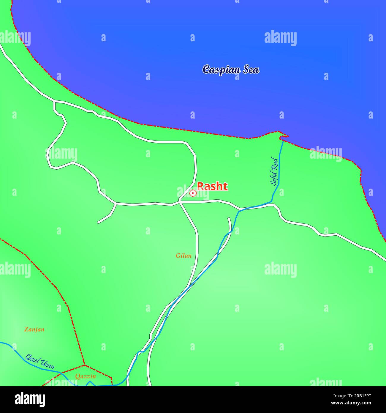 Rasht city map hi-res stock photography and images - Alamy