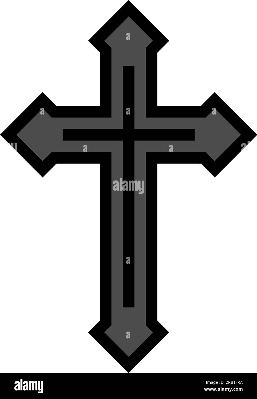 cross tattoo art vintage color icon vector illustration Stock Vector ...