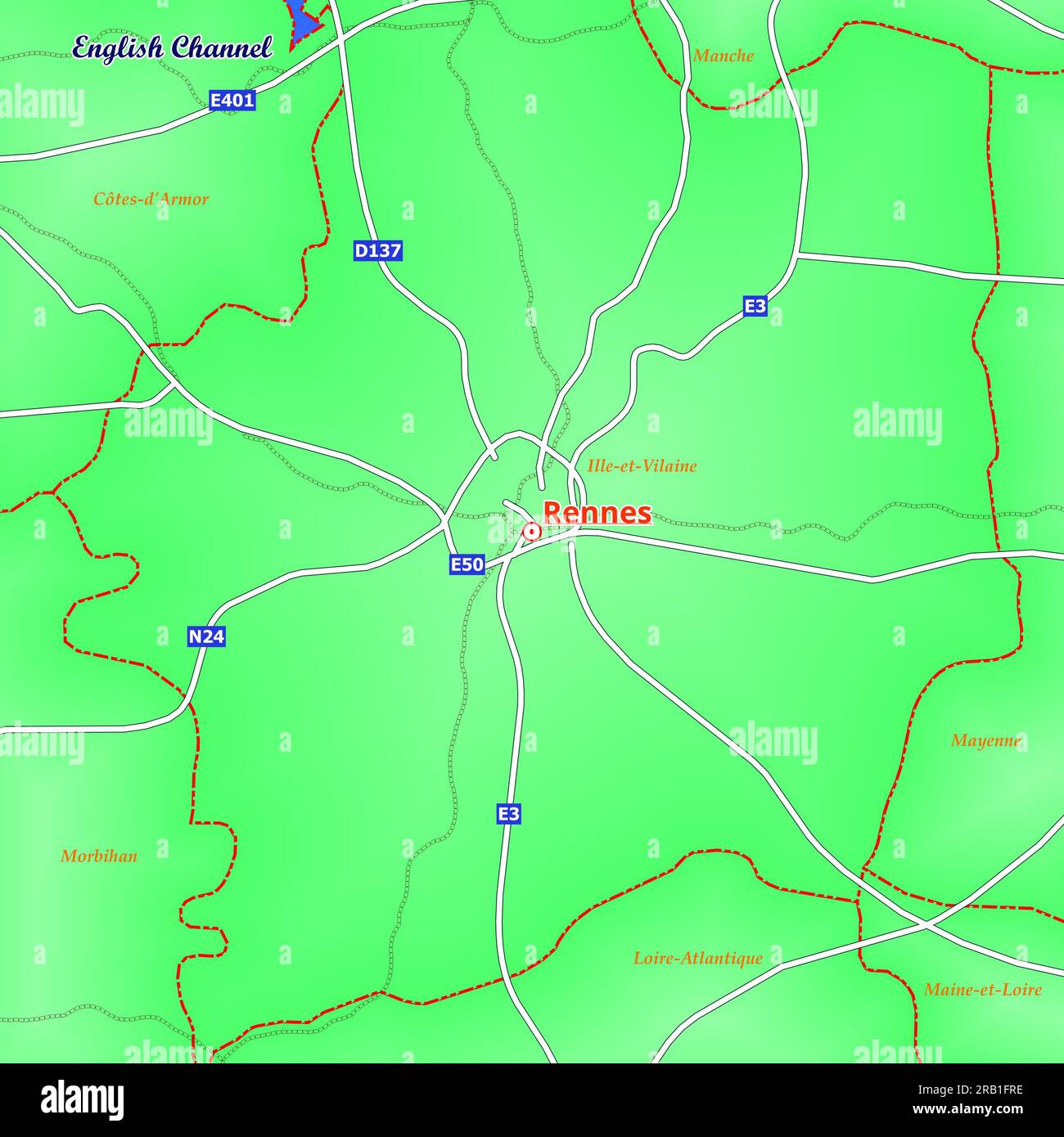 Rennes France Map