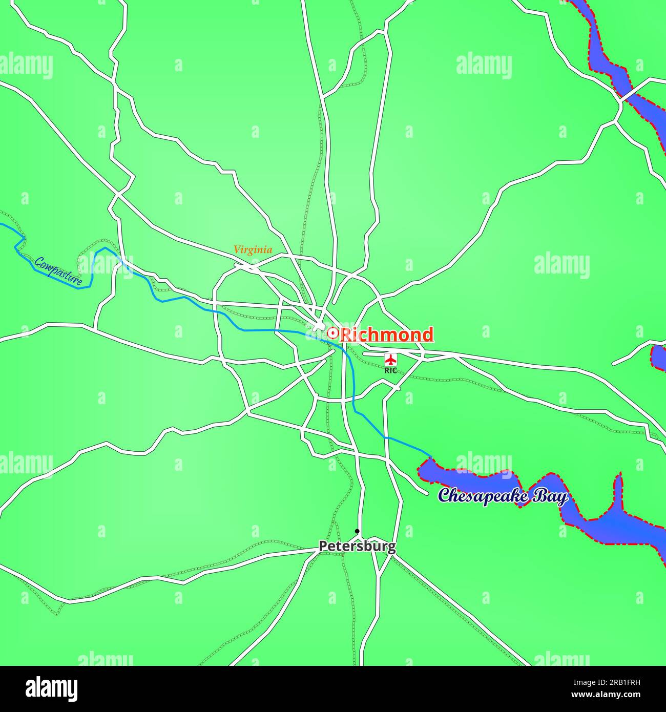 Map of richmond hi-res stock photography and images - Alamy