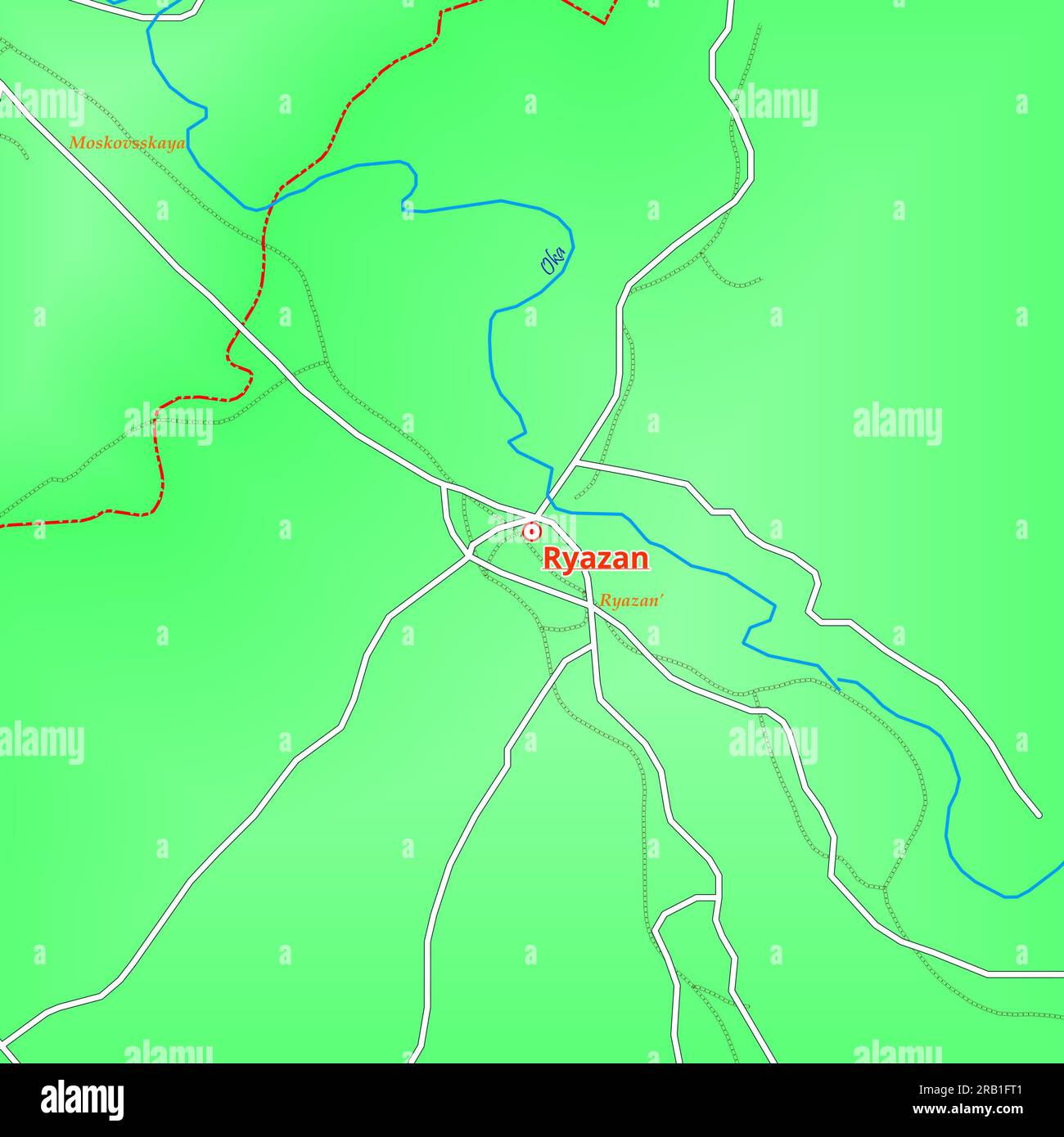 Map of Ryazan City in Russia Stock Photo - Alamy