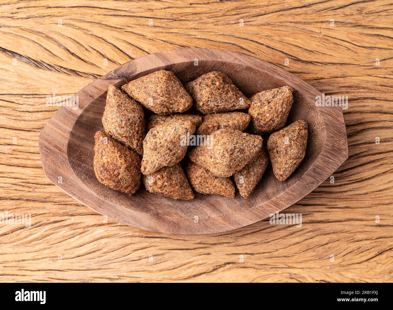 Traditional arabic fried tiny kibbeh. Typical brazilian snack Stock ...