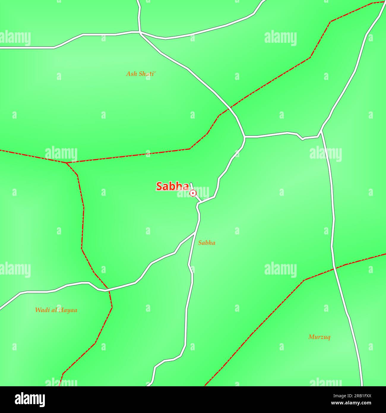 Map of Sabha City in Libya Stock Photo - Alamy