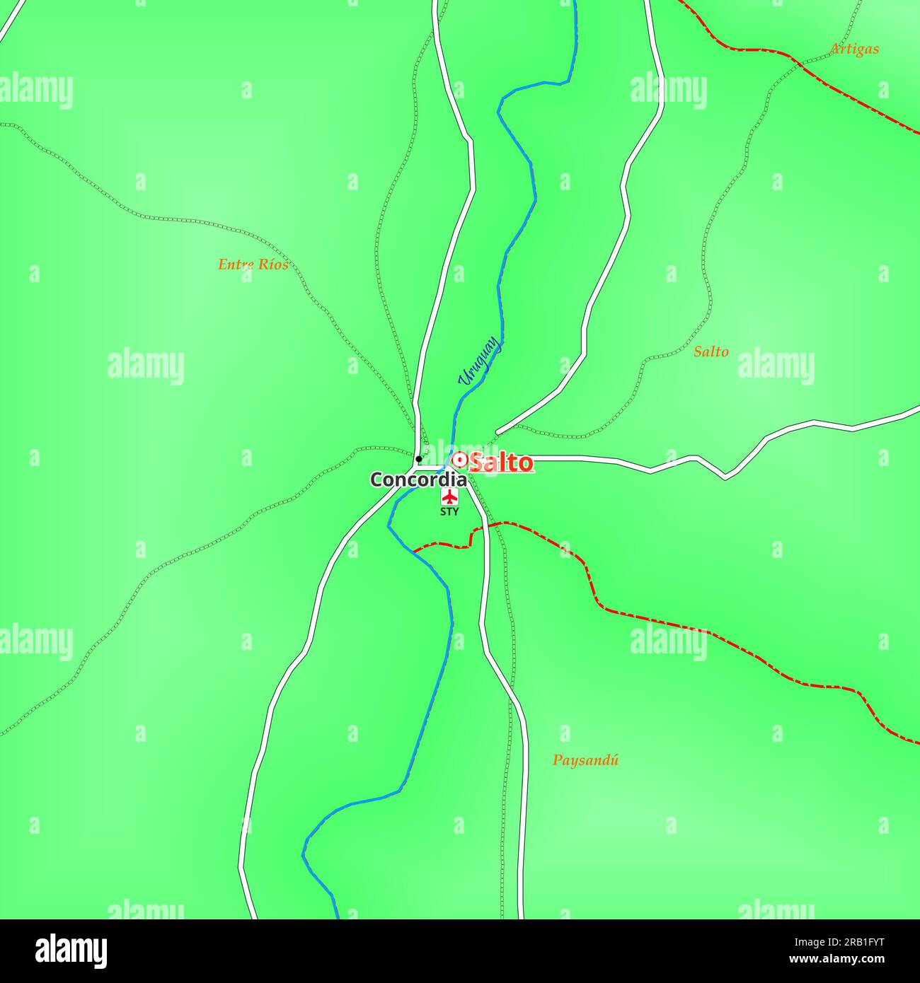 Salto uruguay map hi-res stock photography and images - Alamy