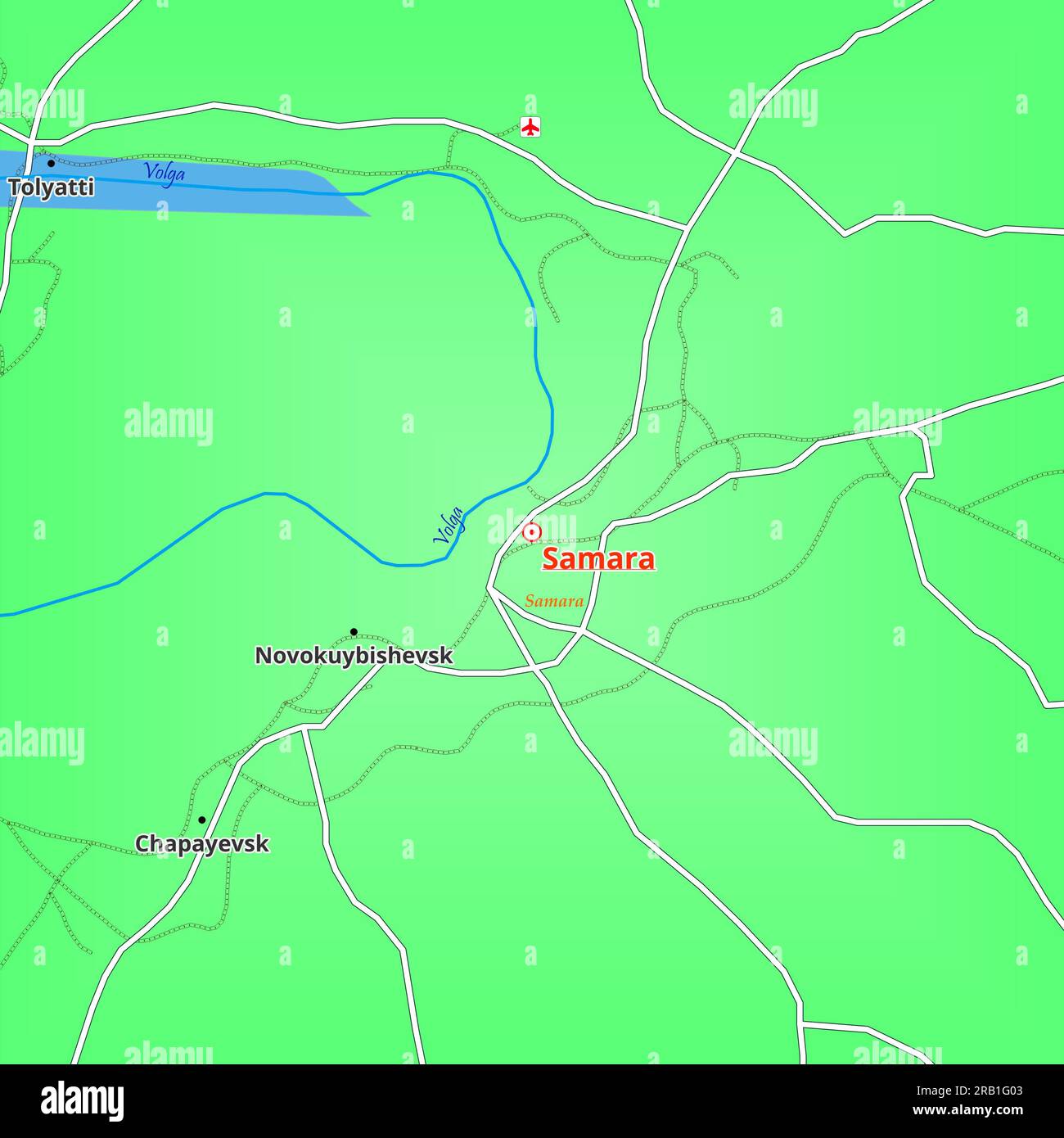 Map of Samara City in Russia Stock Photo - Alamy