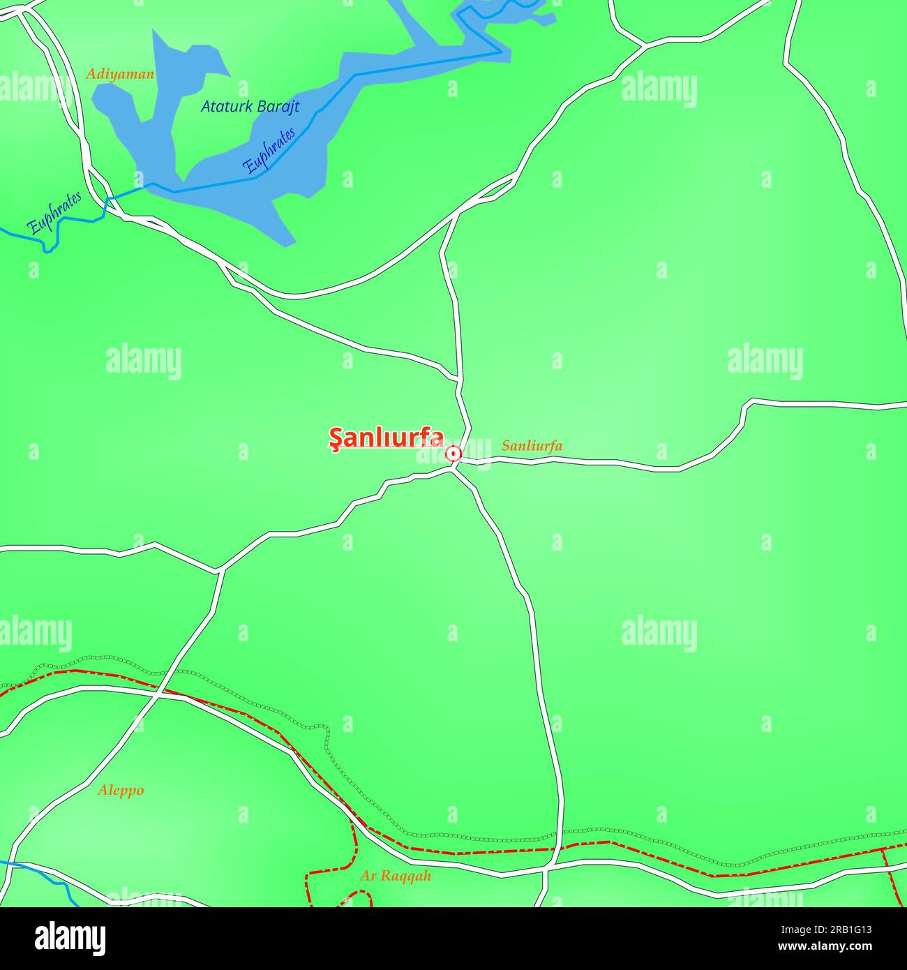 Map of Şanlıurfa City in Turkey Stock Photo - Alamy