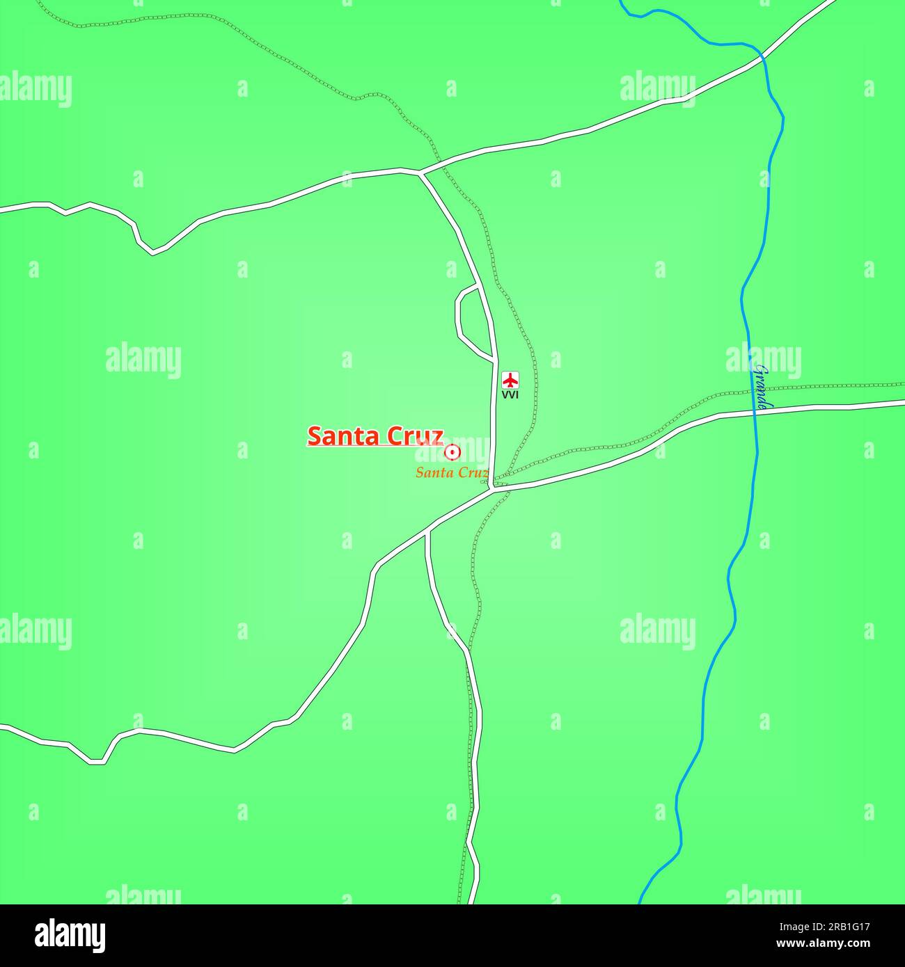 Map of Santa Cruz City in Bolivia Stock Photo - Alamy