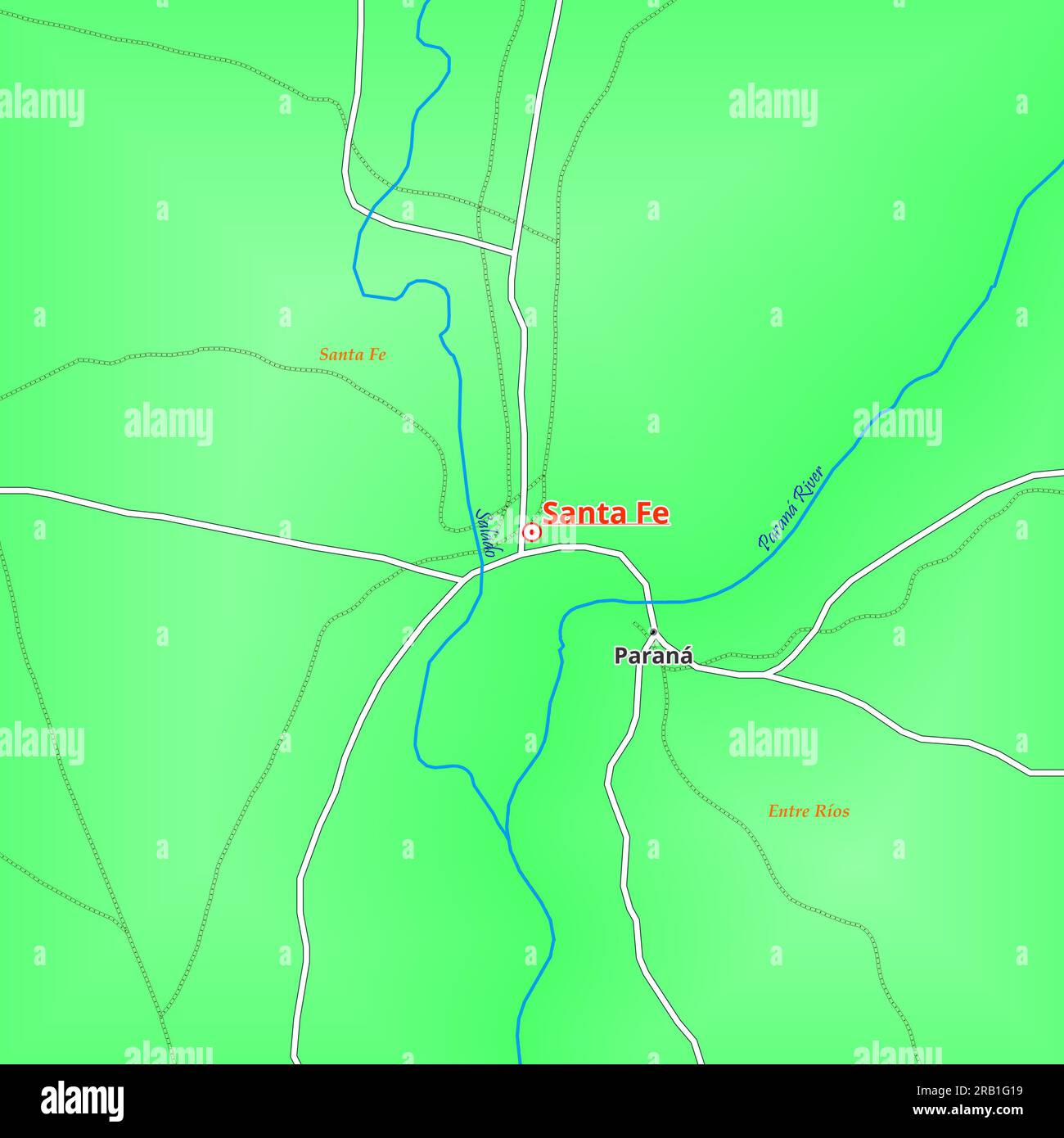 Map of Santa Fe City in Argentina Stock Photo - Alamy