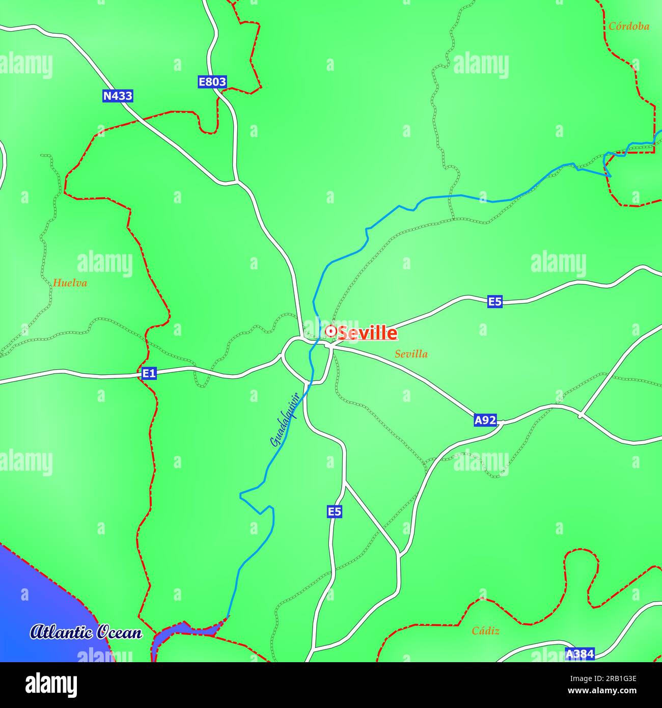 Town plan of seville hi-res stock photography and images - Alamy