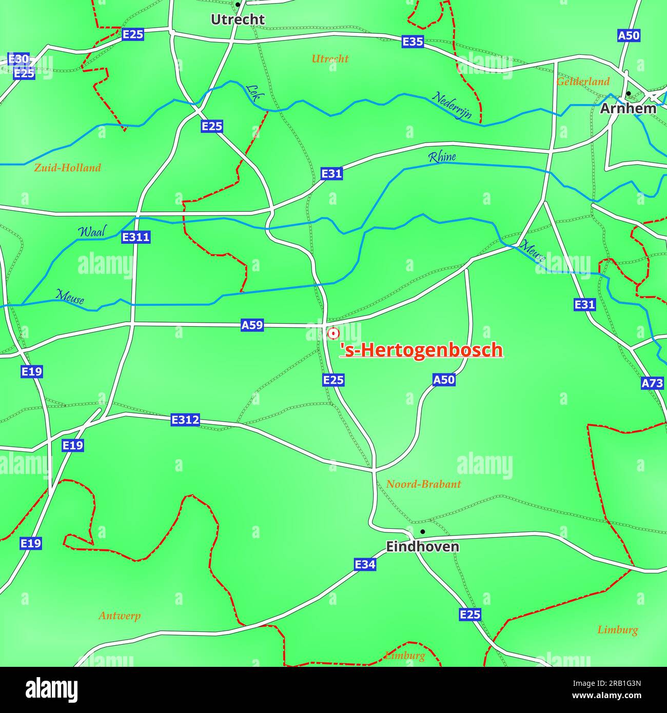 Transport map netherlands hi-res stock photography and images - Alamy