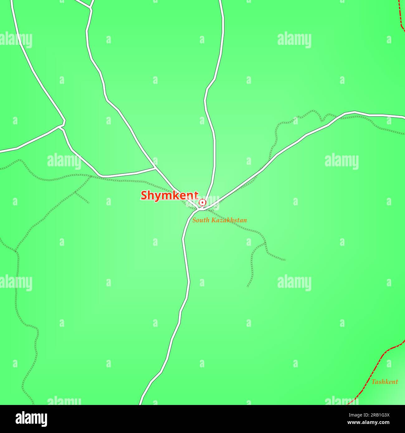 Map of Shymkent City in Kazakhstan Stock Photo - Alamy