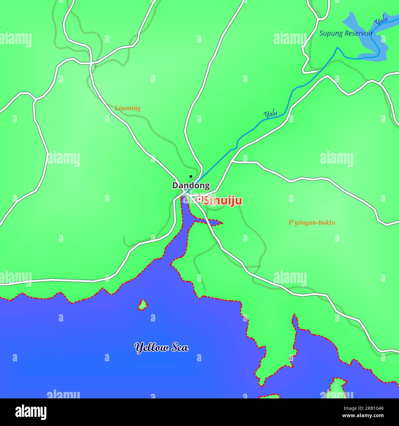 Where Is The Yalu River Located On A Map