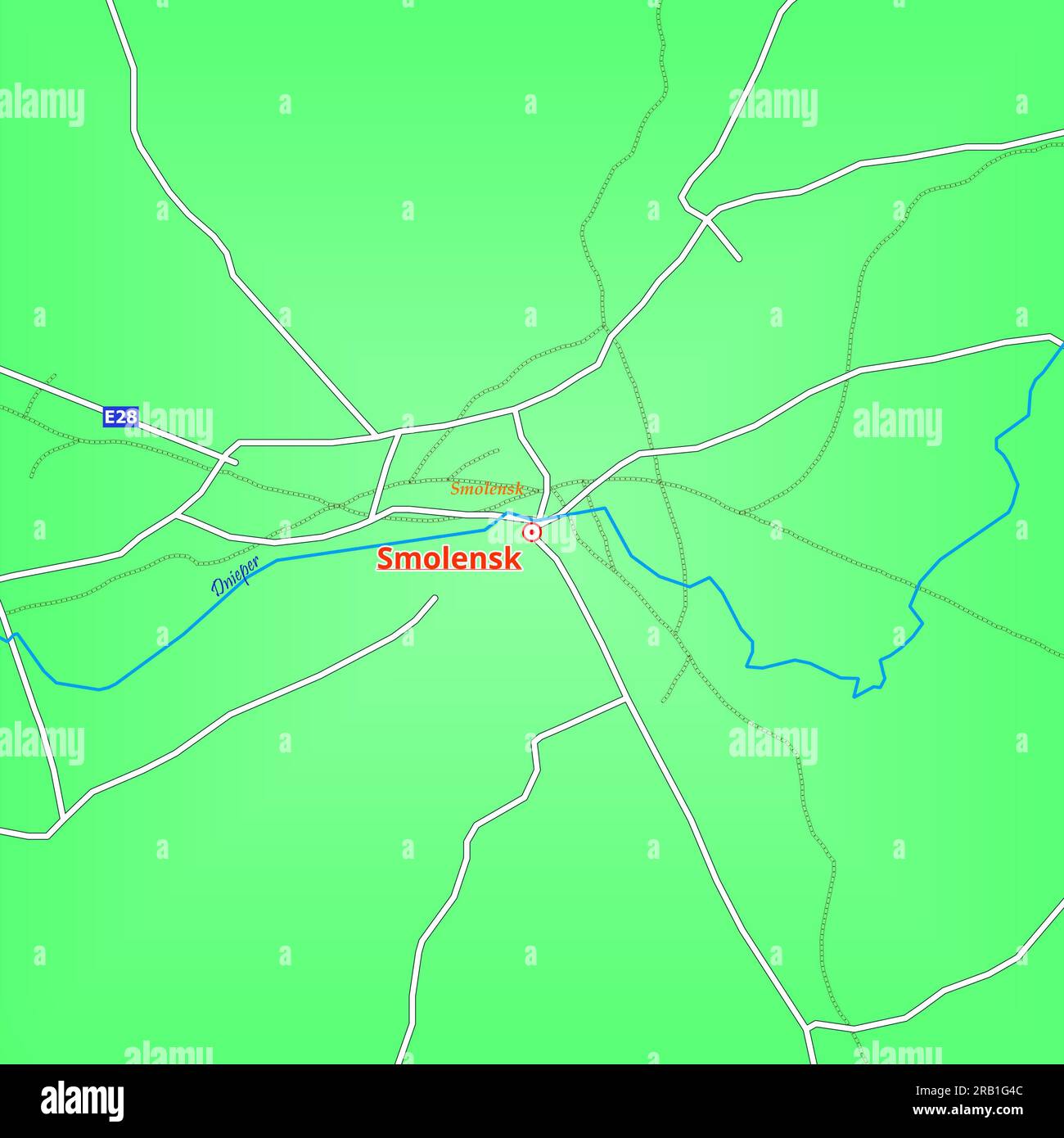 Map of Smolensk City in Russia Stock Photo - Alamy