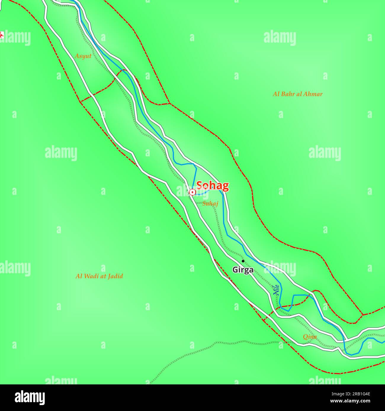 Map of Sohag City in Egypt Stock Photo - Alamy