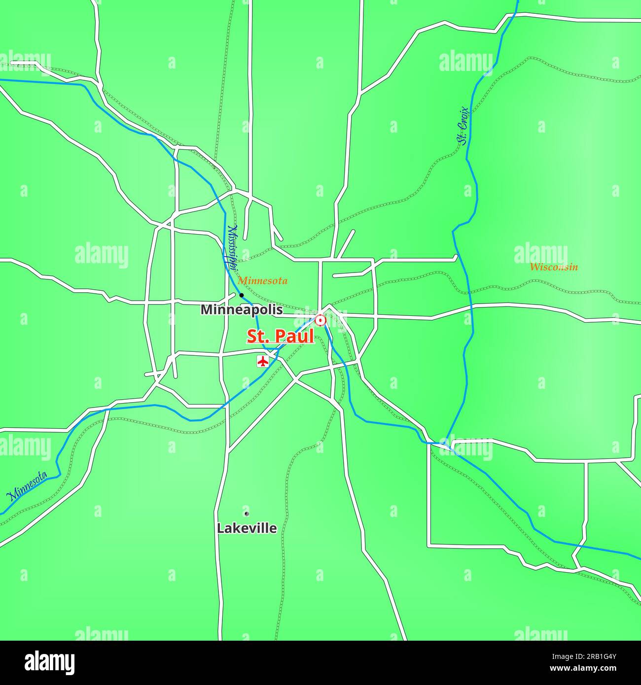 Map of st paul hi-res stock photography and images - Alamy