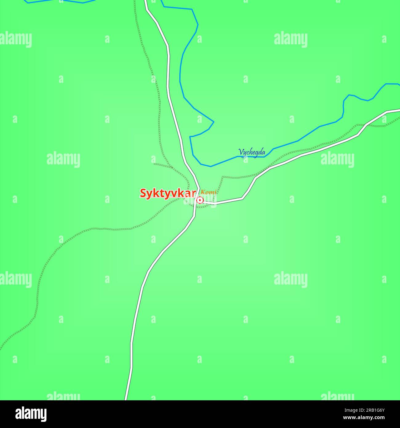 Map of Syktyvkar City in Russia Stock Photo - Alamy