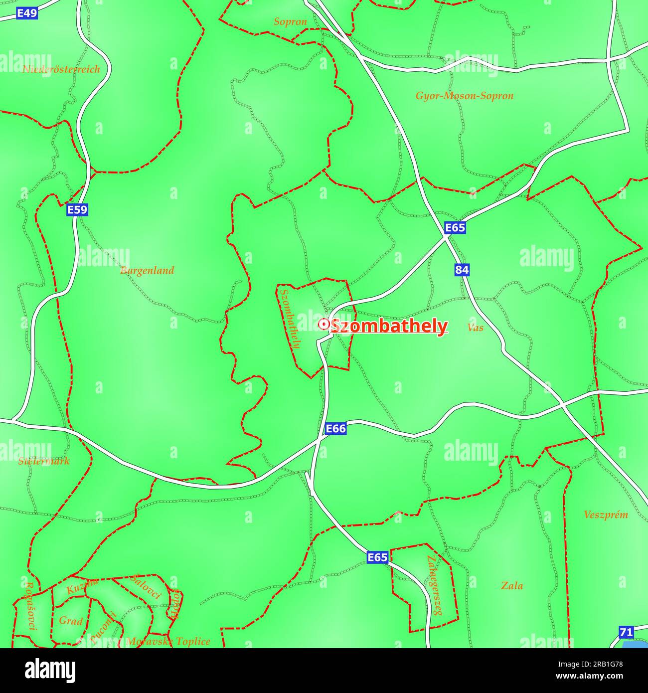 Szombathely area map hi-res stock photography and images - Alamy