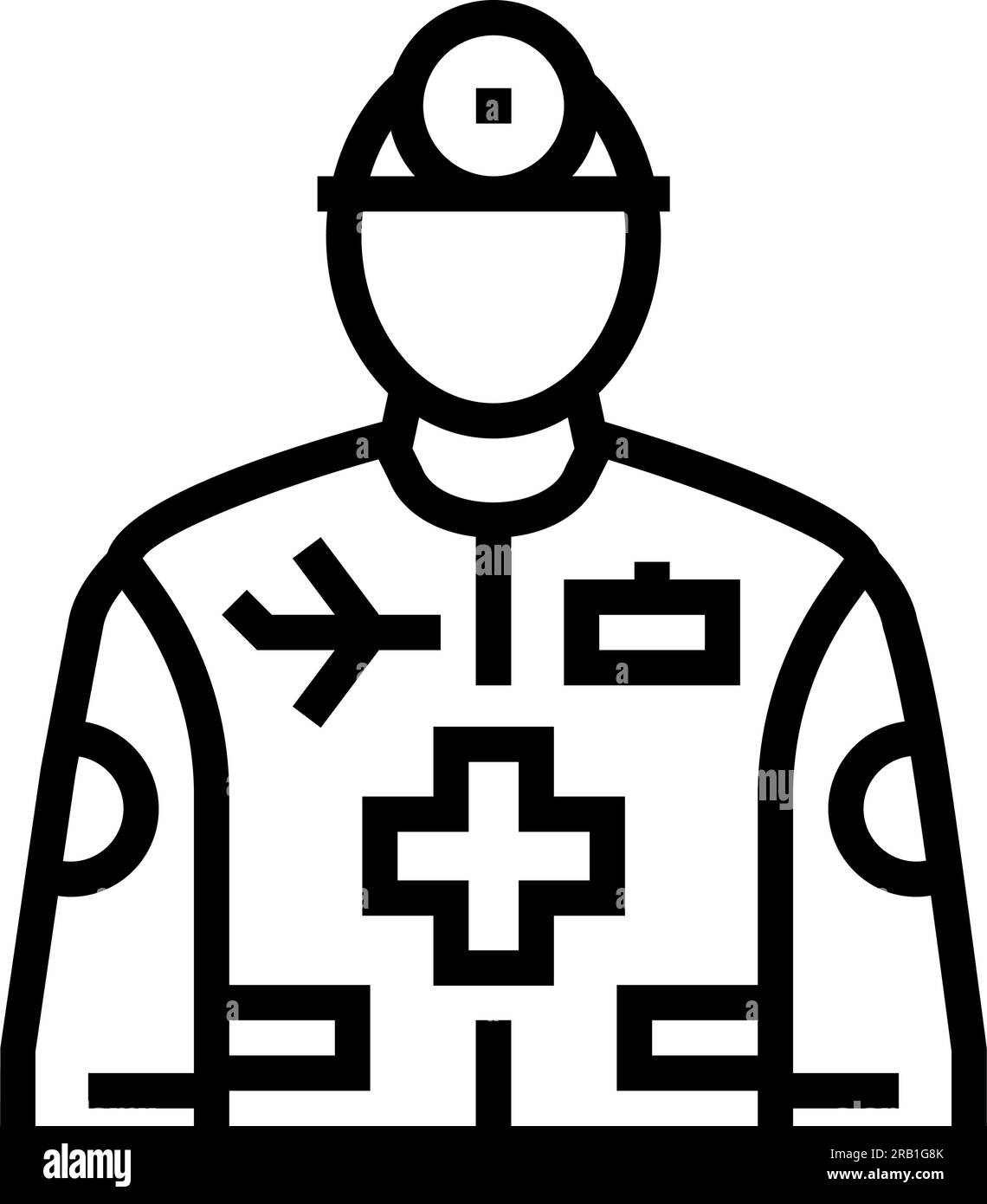 aerospace medicine aeronautical engineer line icon vector illustration ...