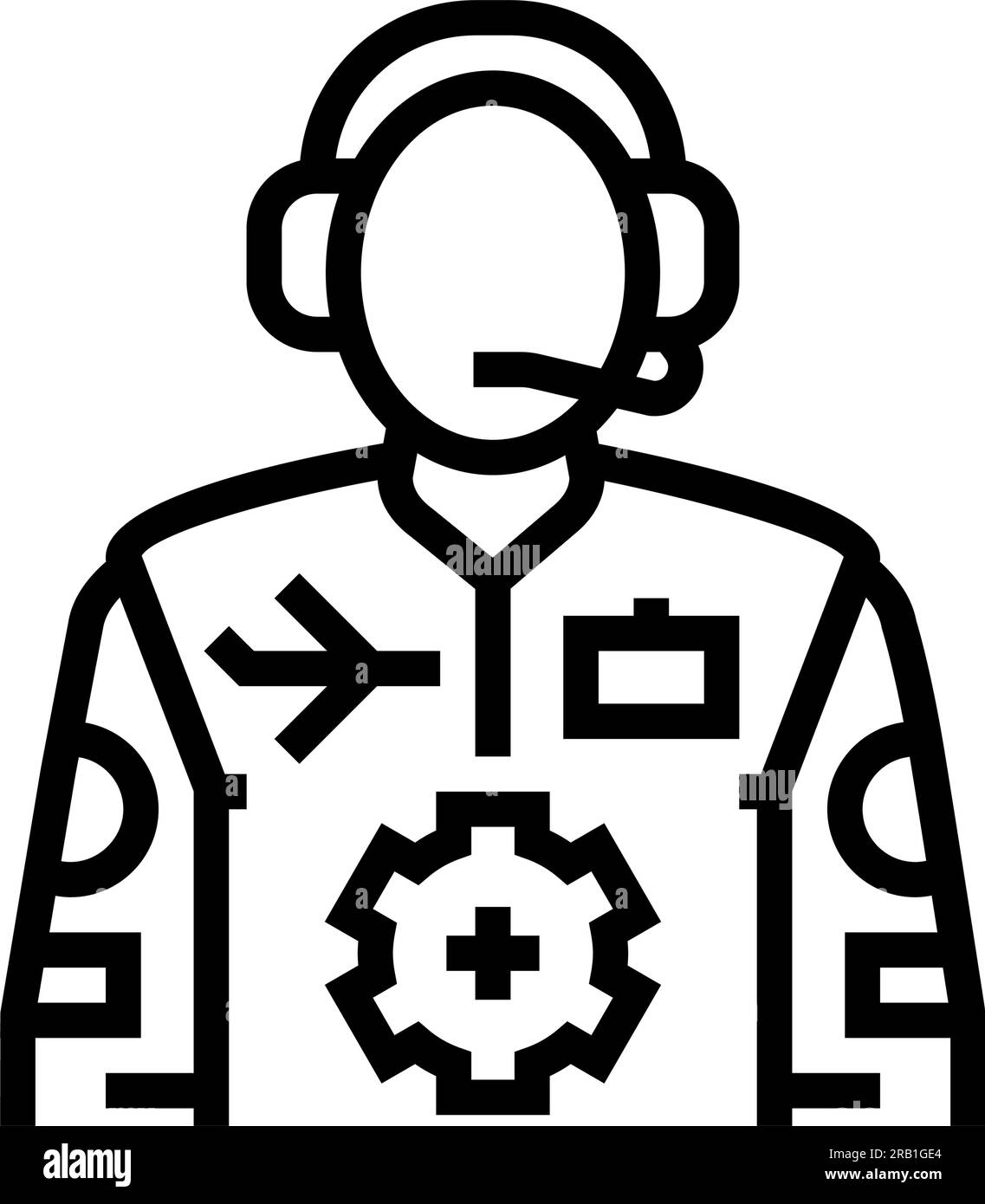 flight test aeronautical engineer line icon vector illustration Stock ...