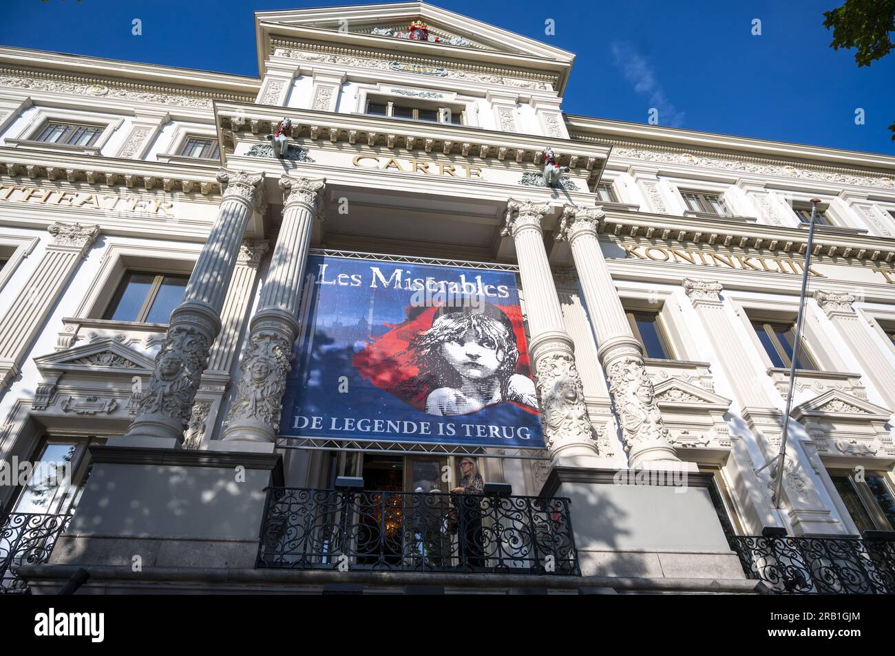 AMSTERDAM - Banner on the facade of Carre prior to the celebration in ...