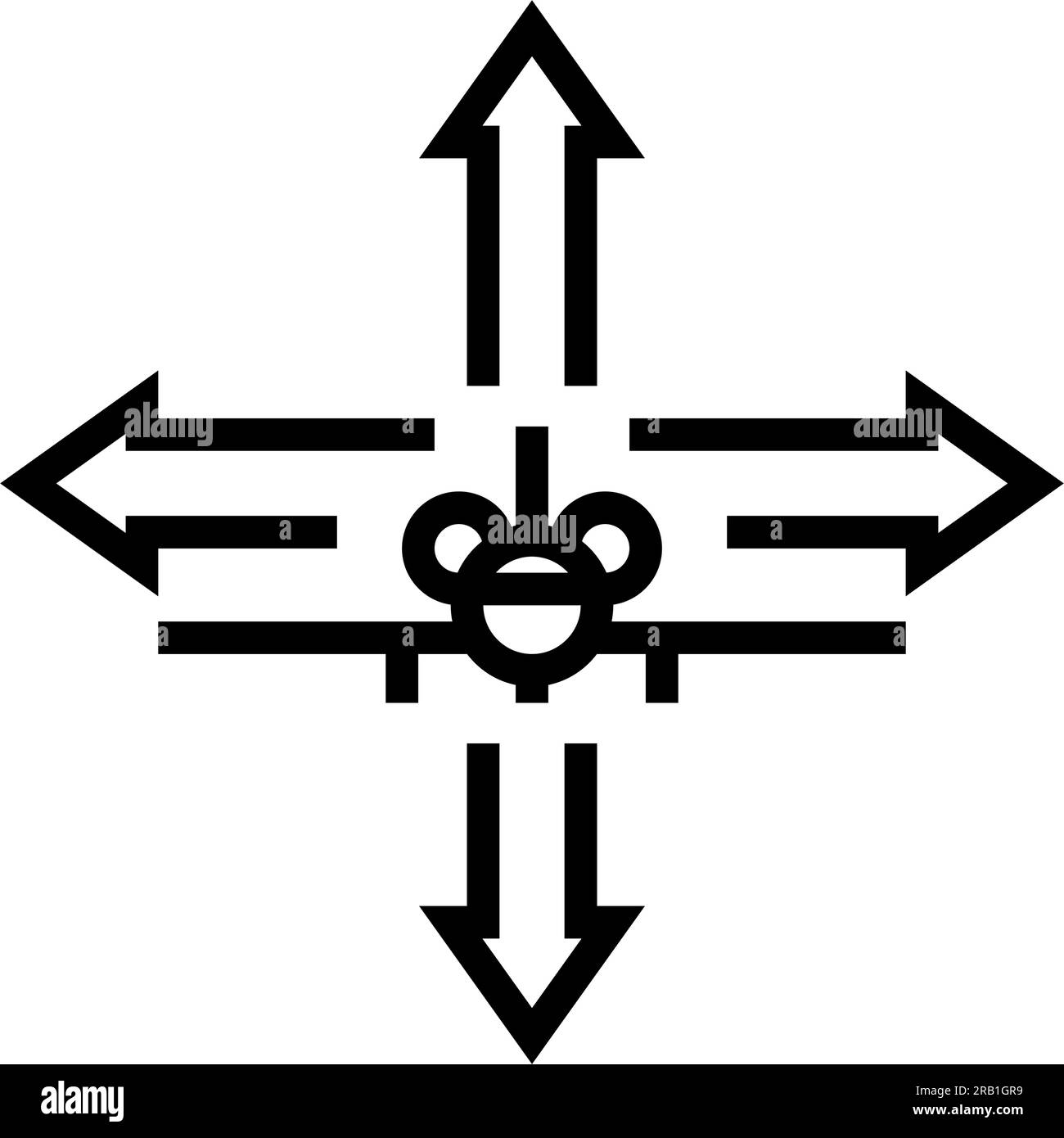 flight control aeronautical engineer line icon vector illustration ...