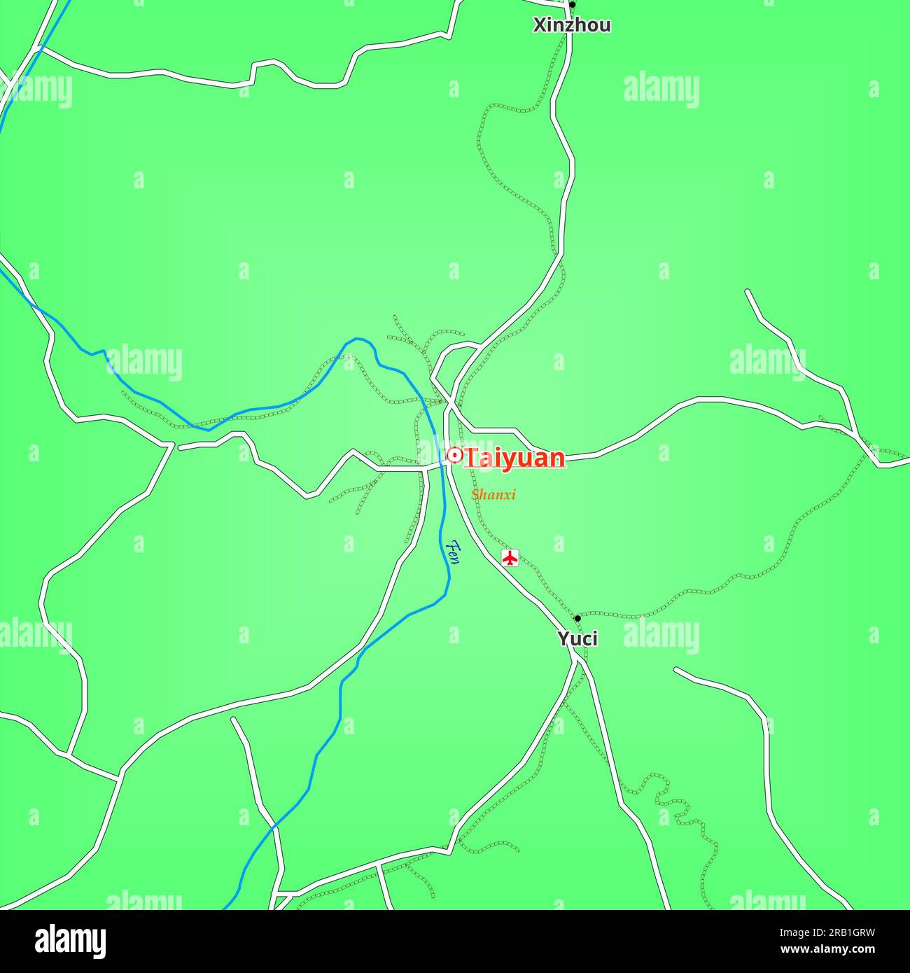 Map of Taiyuan City in China Stock Photo - Alamy