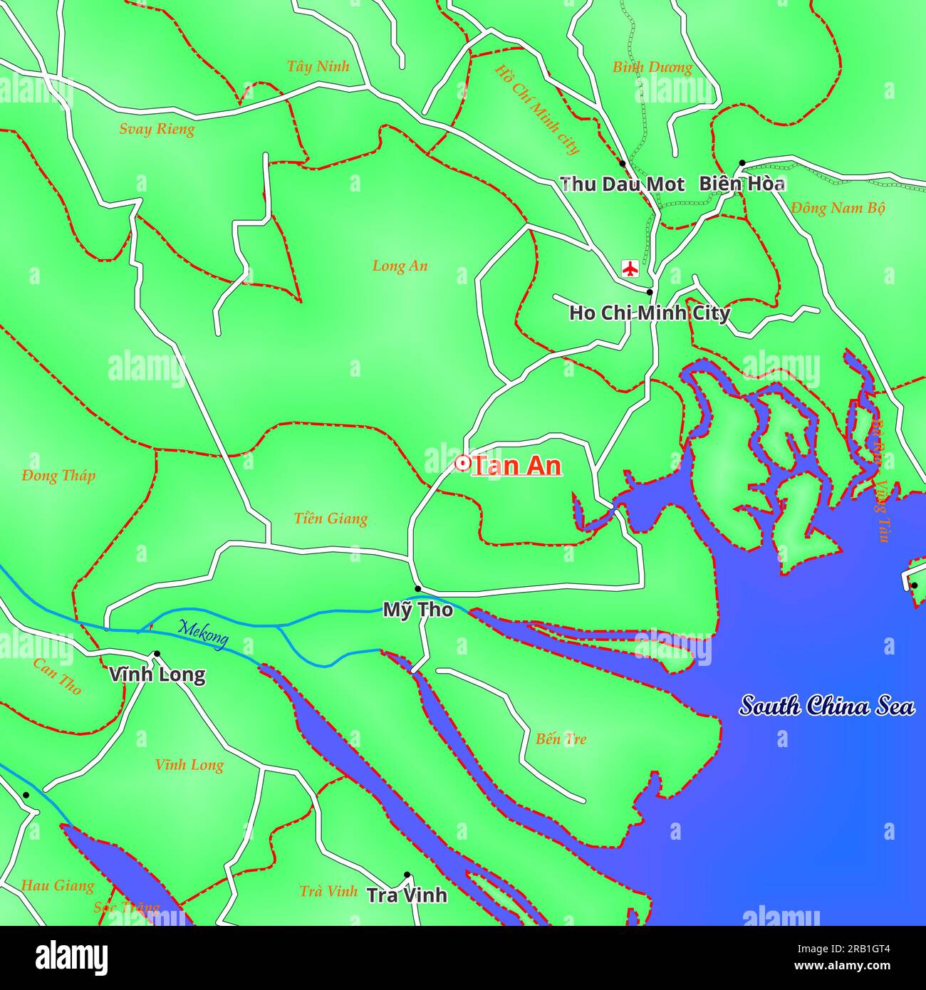 Vietnam road maps hi-res stock photography and images - Alamy