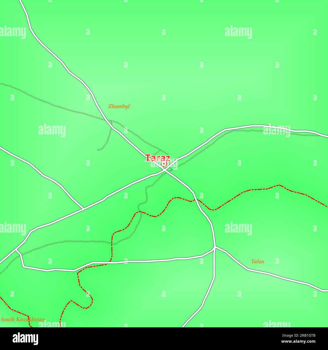 Map of Taraz City in Kazakhstan Stock Photo - Alamy