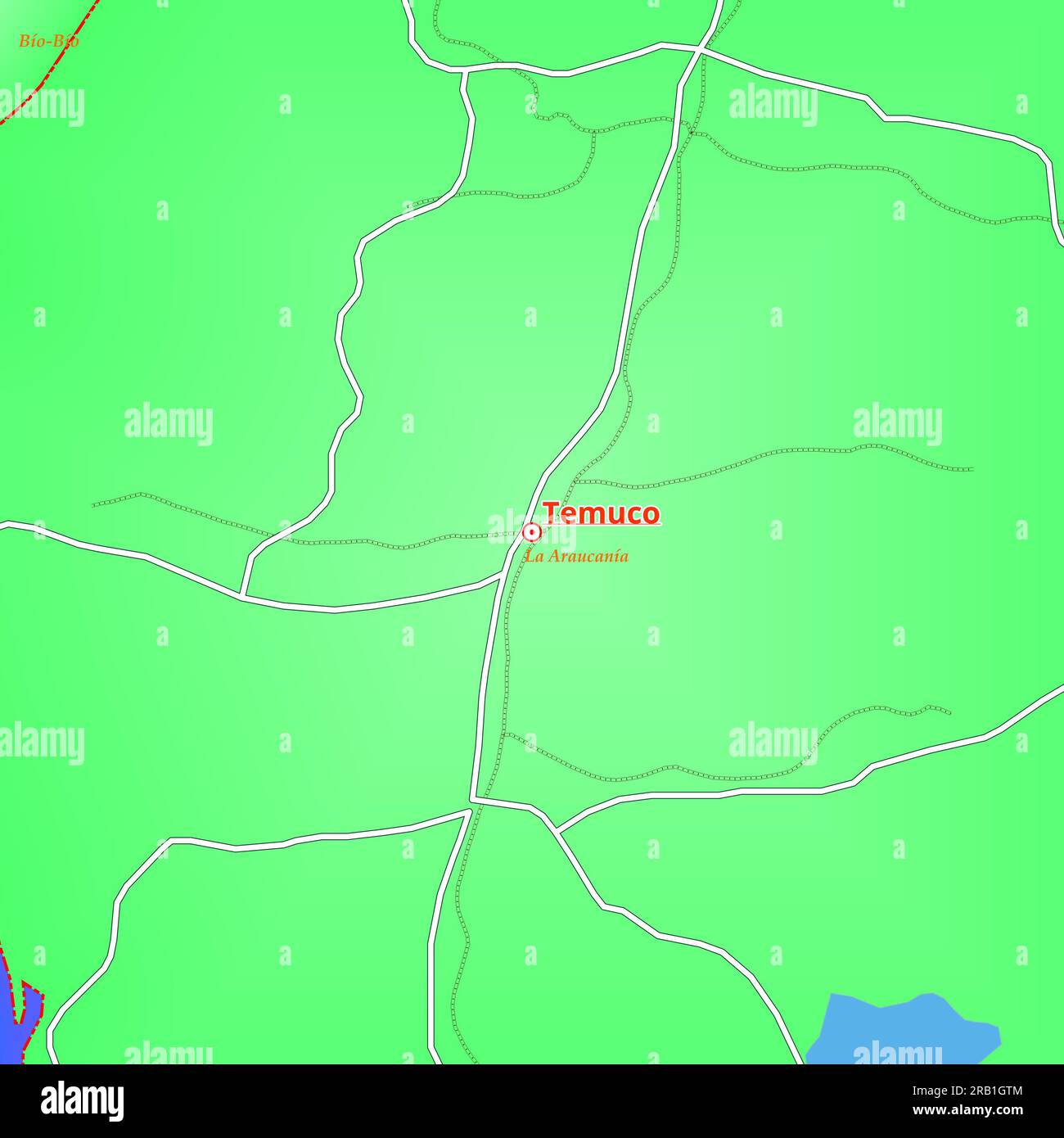 Map of Temuco City in Chile Stock Photo - Alamy