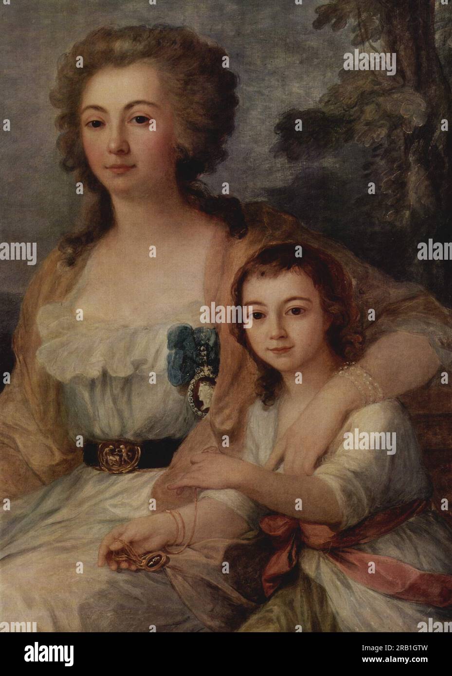 Countess Anna Protassowa with niece 1788 by Angelica Kauffman Stock ...