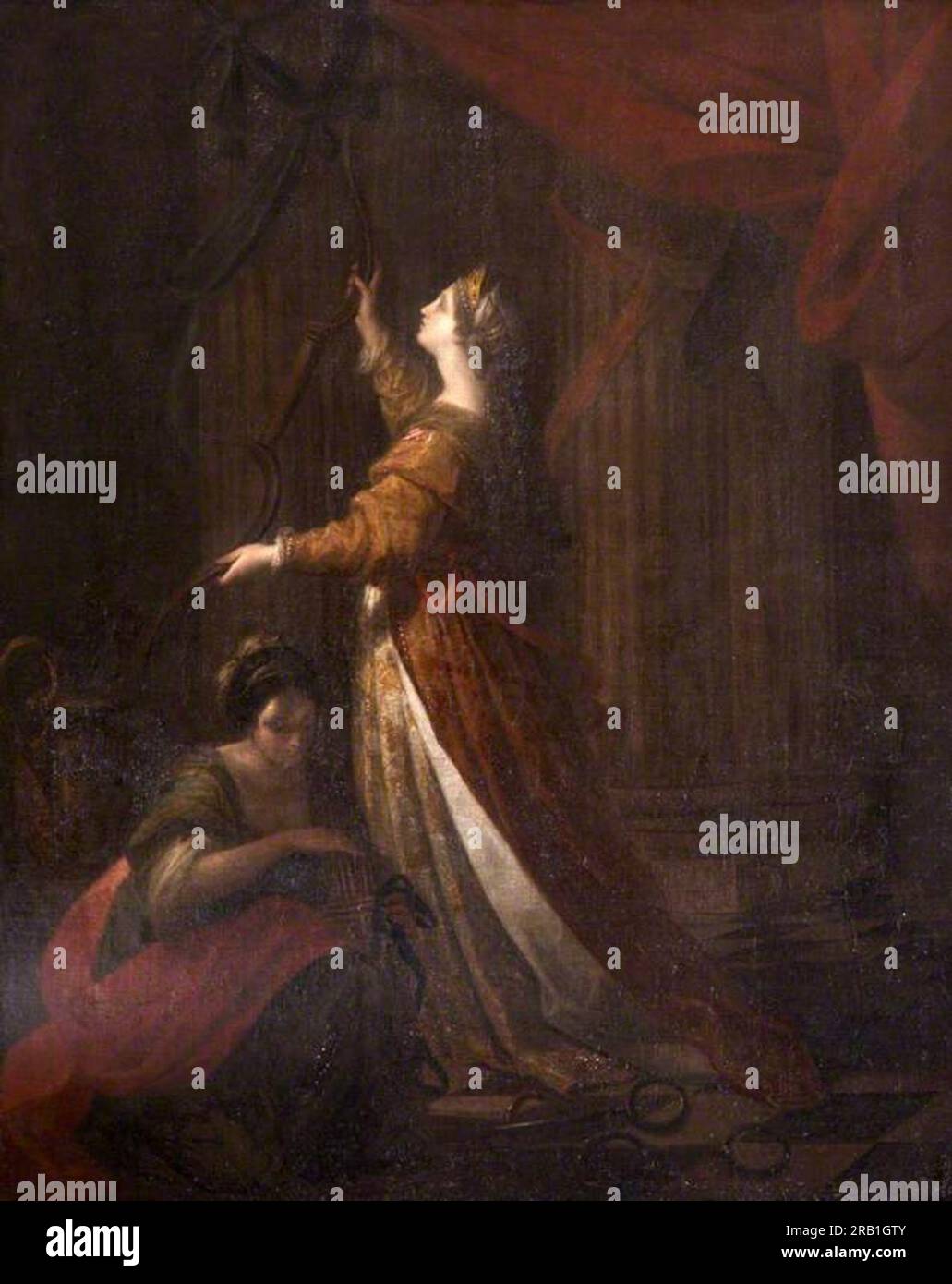 Penelope Taking Down the Bow of Ulysses 1768 by Angelica Kauffman Stock ...