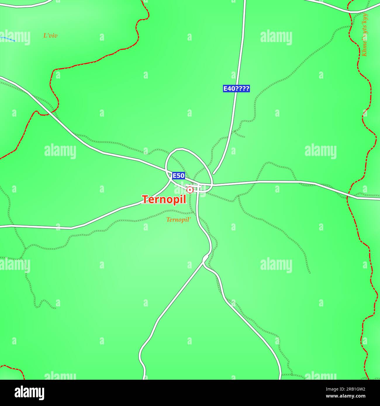 Map of Ternopil City in Ukraine Stock Photo - Alamy