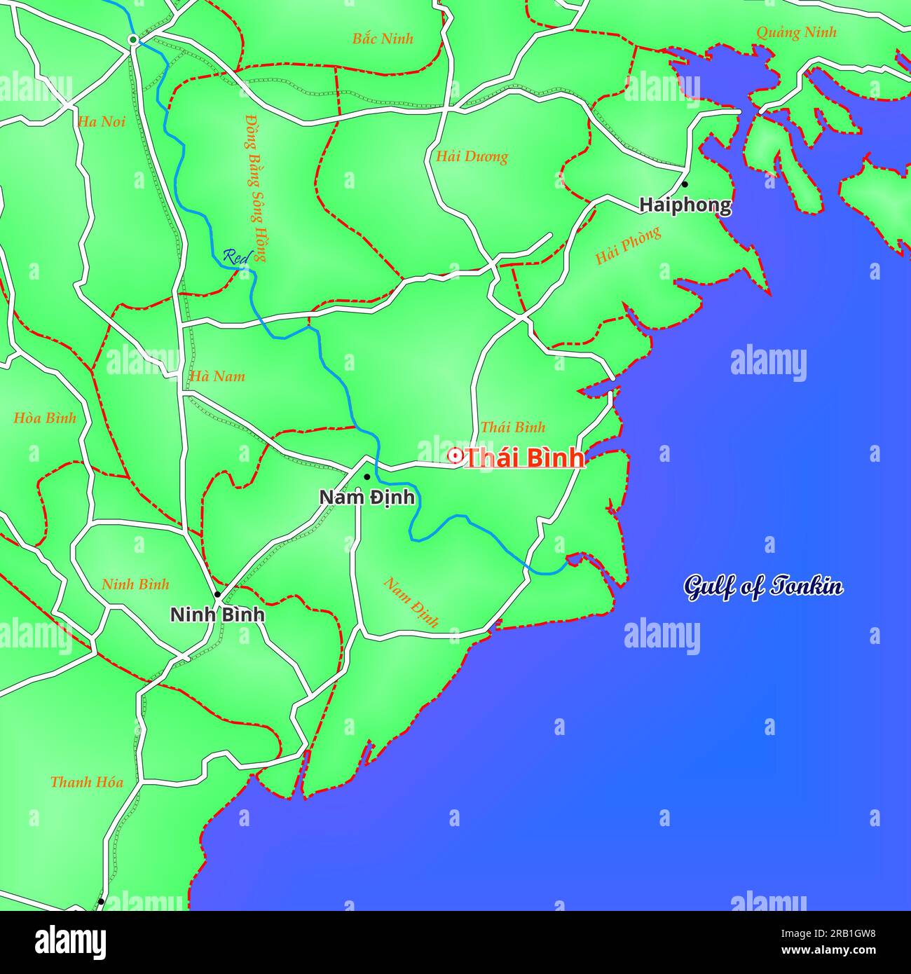 Vietnam road maps hi-res stock photography and images - Alamy