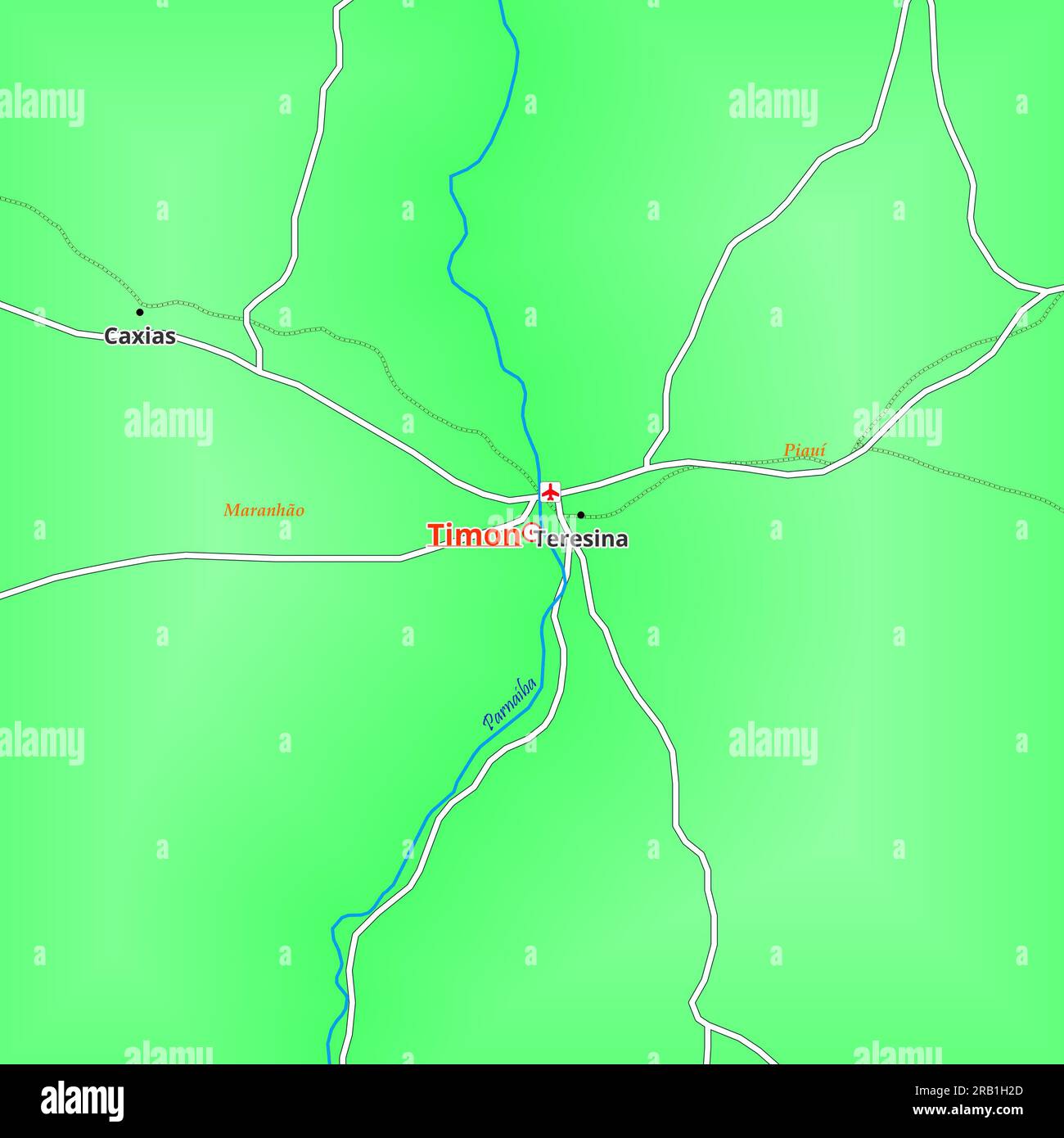 Map of Timon City in Brazil Stock Photo - Alamy