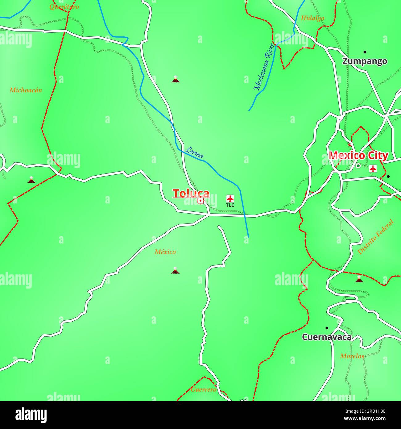 Toluca mexico map hi-res stock photography and images - Alamy