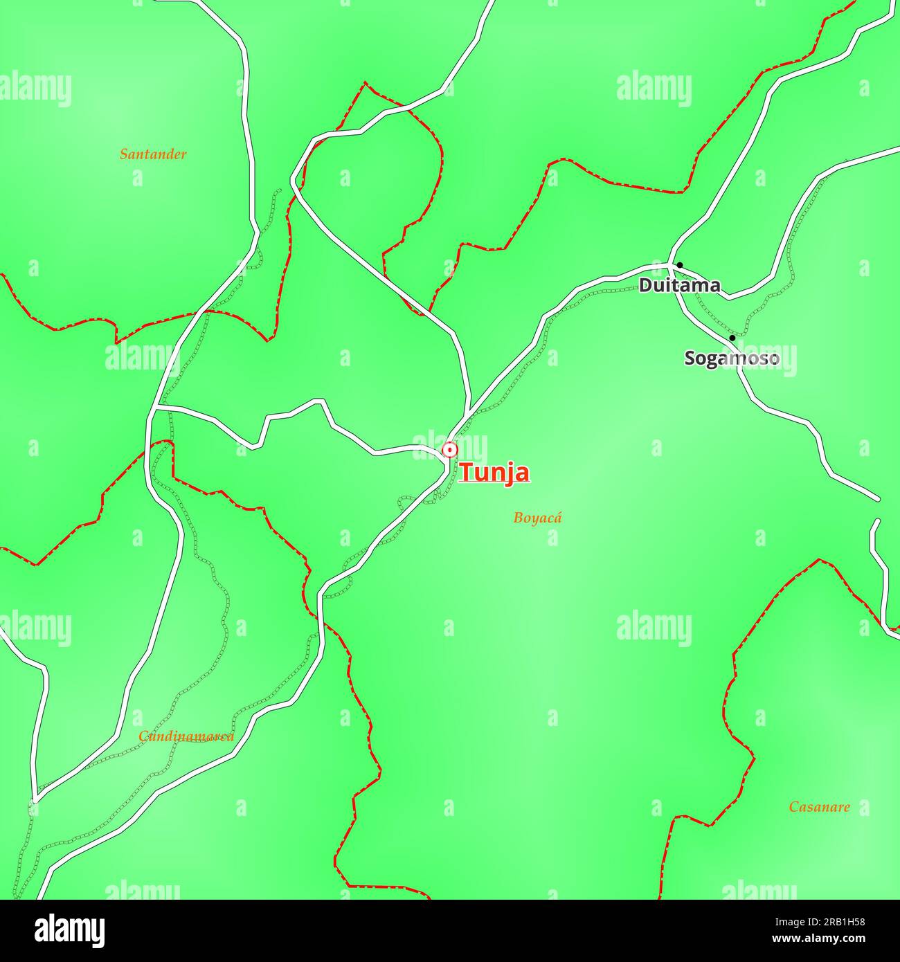 Map of Tunja City in Colombia Stock Photo - Alamy