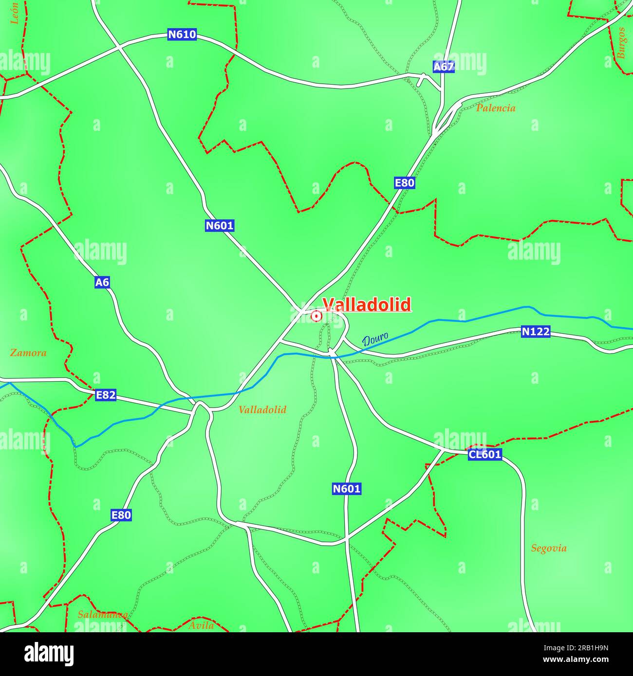 Map of valladolid spain hi-res stock photography and images - Alamy