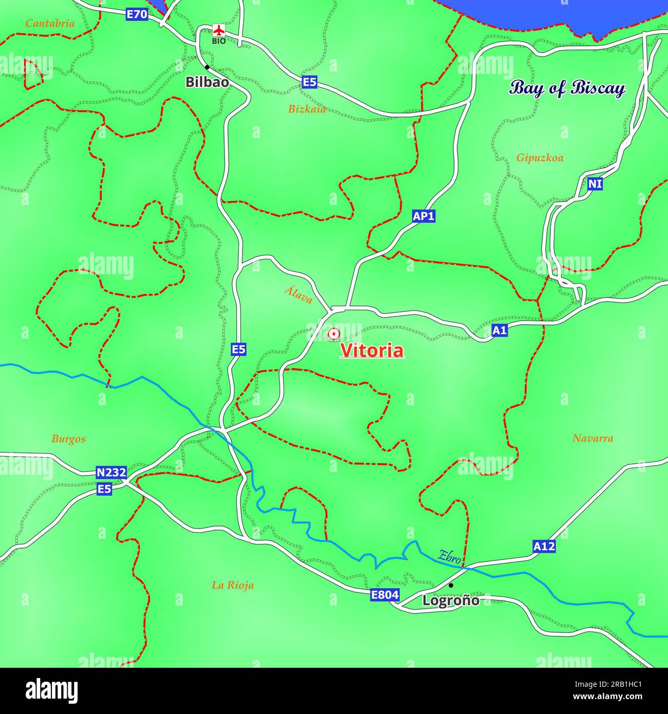 Vitoria map hi-res stock photography and images - Alamy