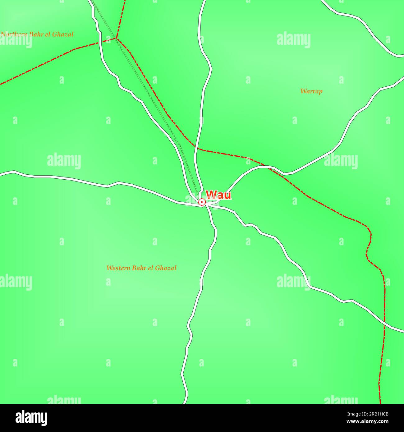 Map of Wau City in South Sudan Stock Photo - Alamy