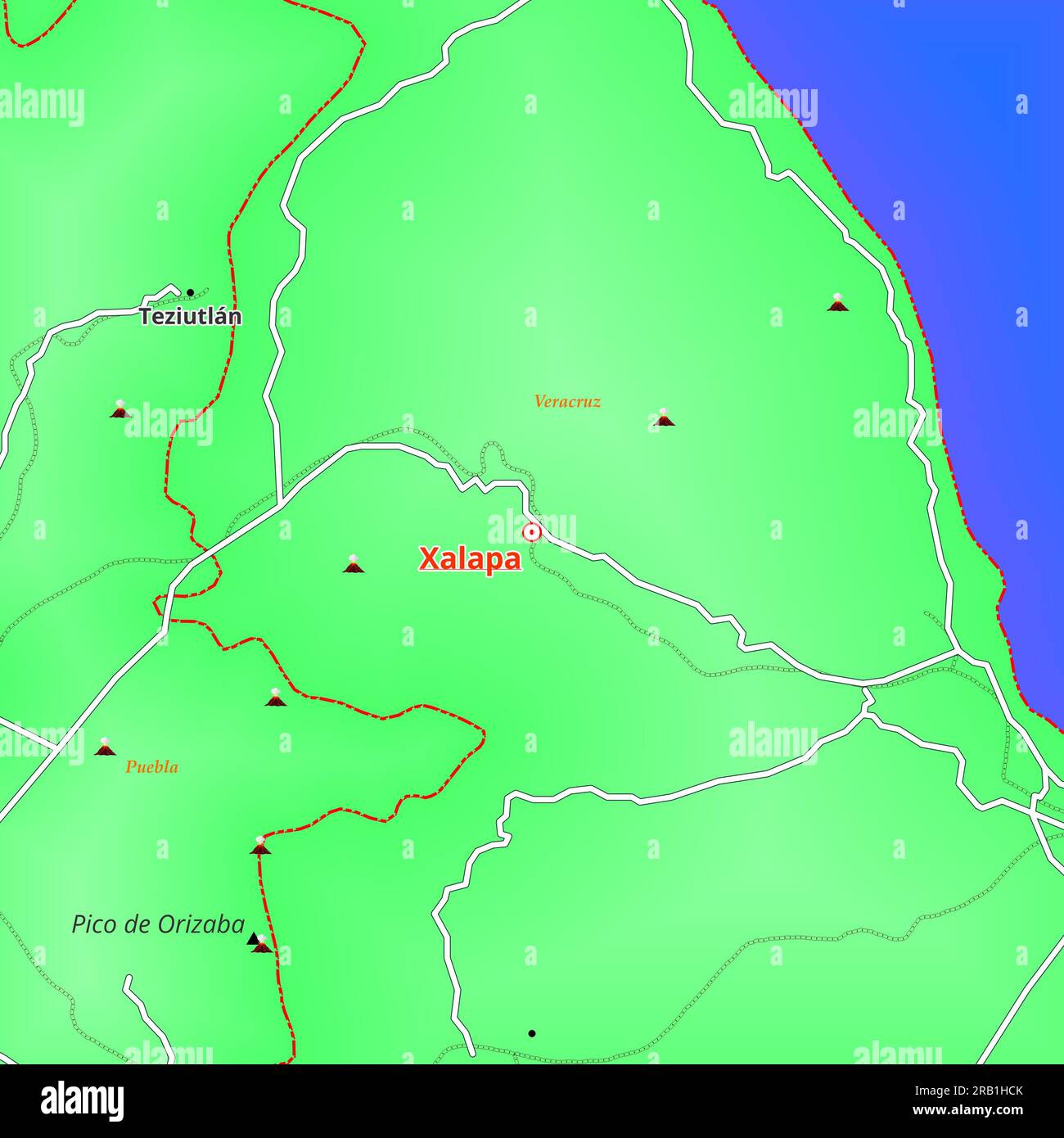 Xalapa mexico map hi-res stock photography and images - Alamy