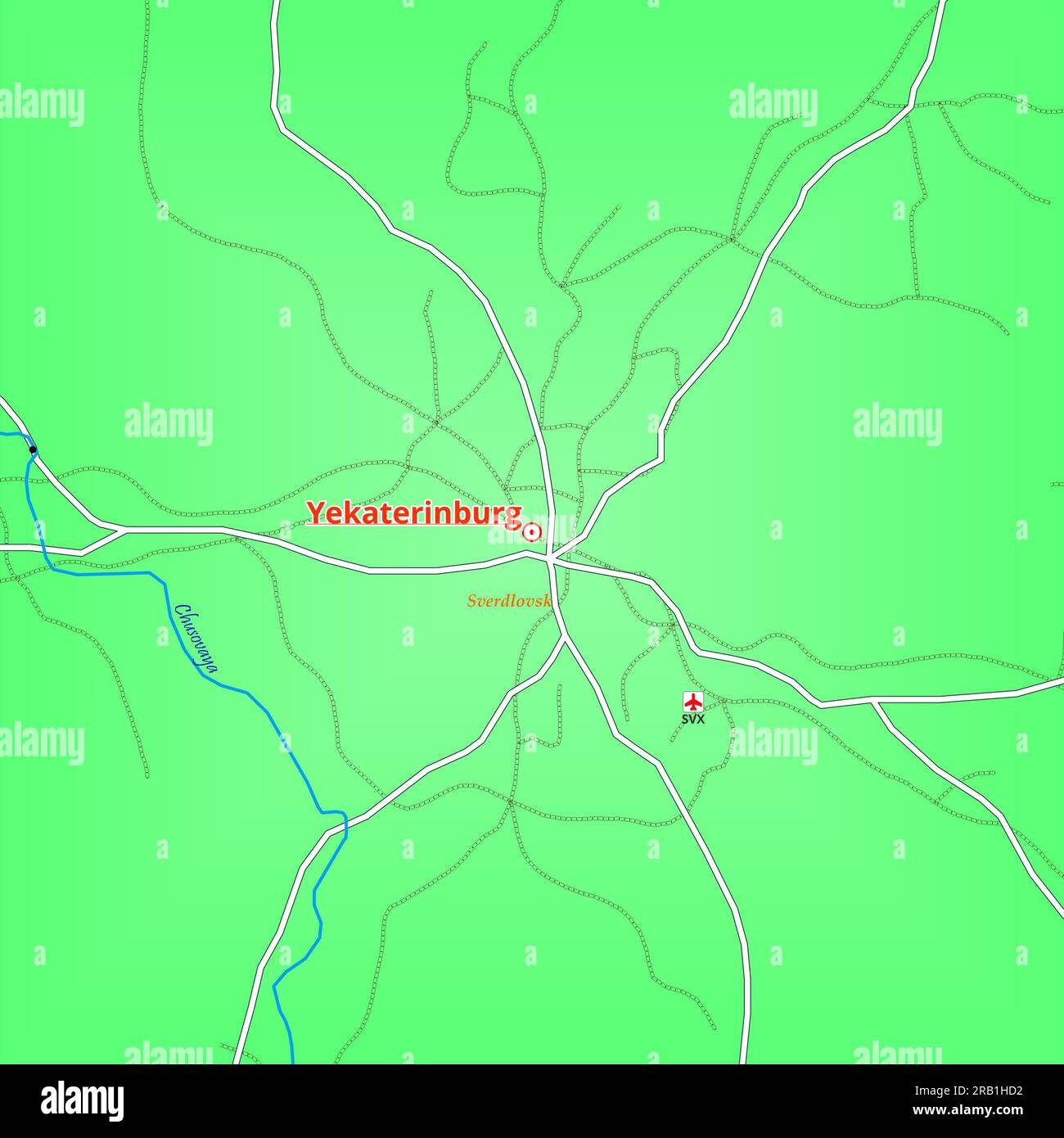 Yekaterinburg map hi-res stock photography and images - Alamy