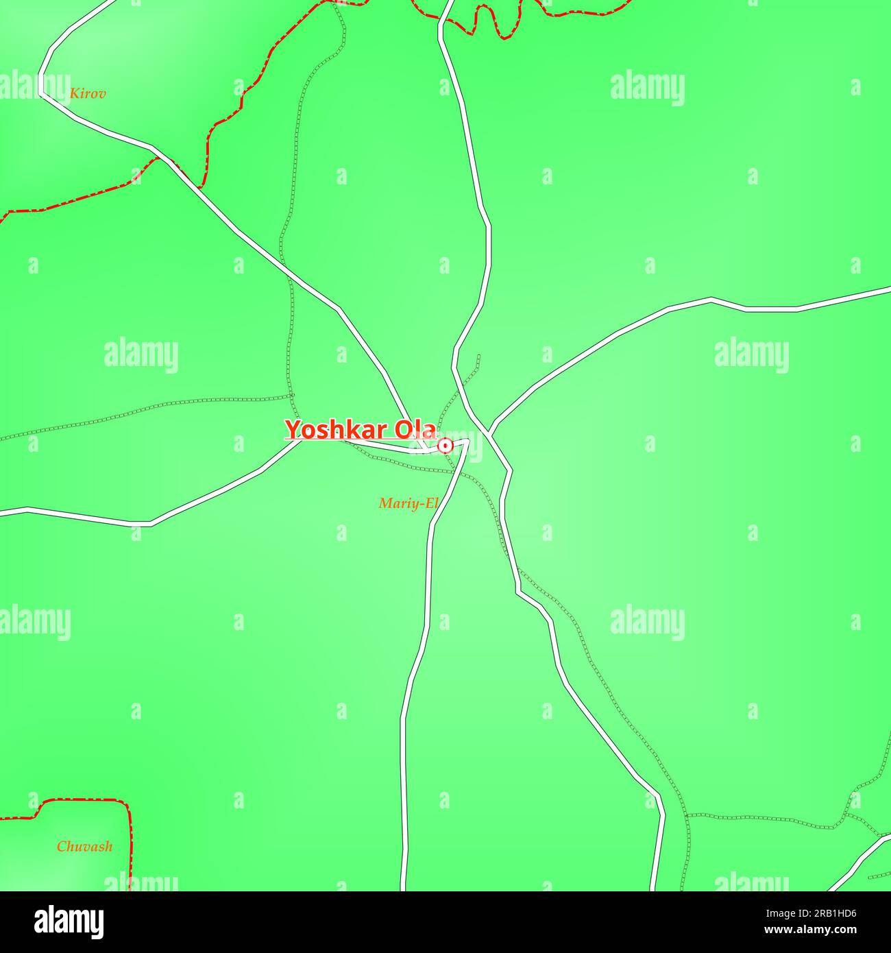 Map of Yoshkar Ola City in Russia Stock Photo - Alamy