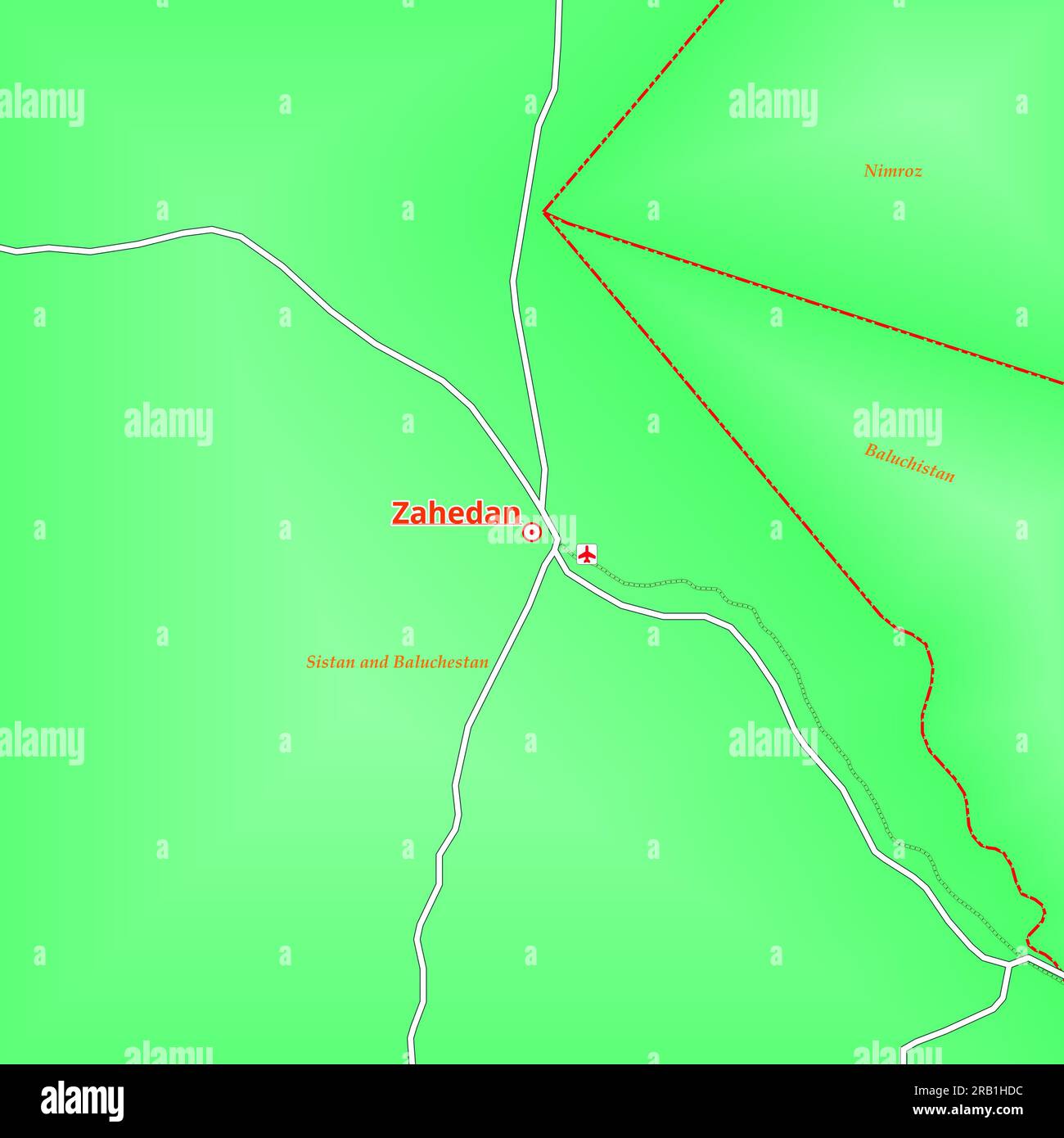 Map of Zahedan City in Iran Stock Photo - Alamy