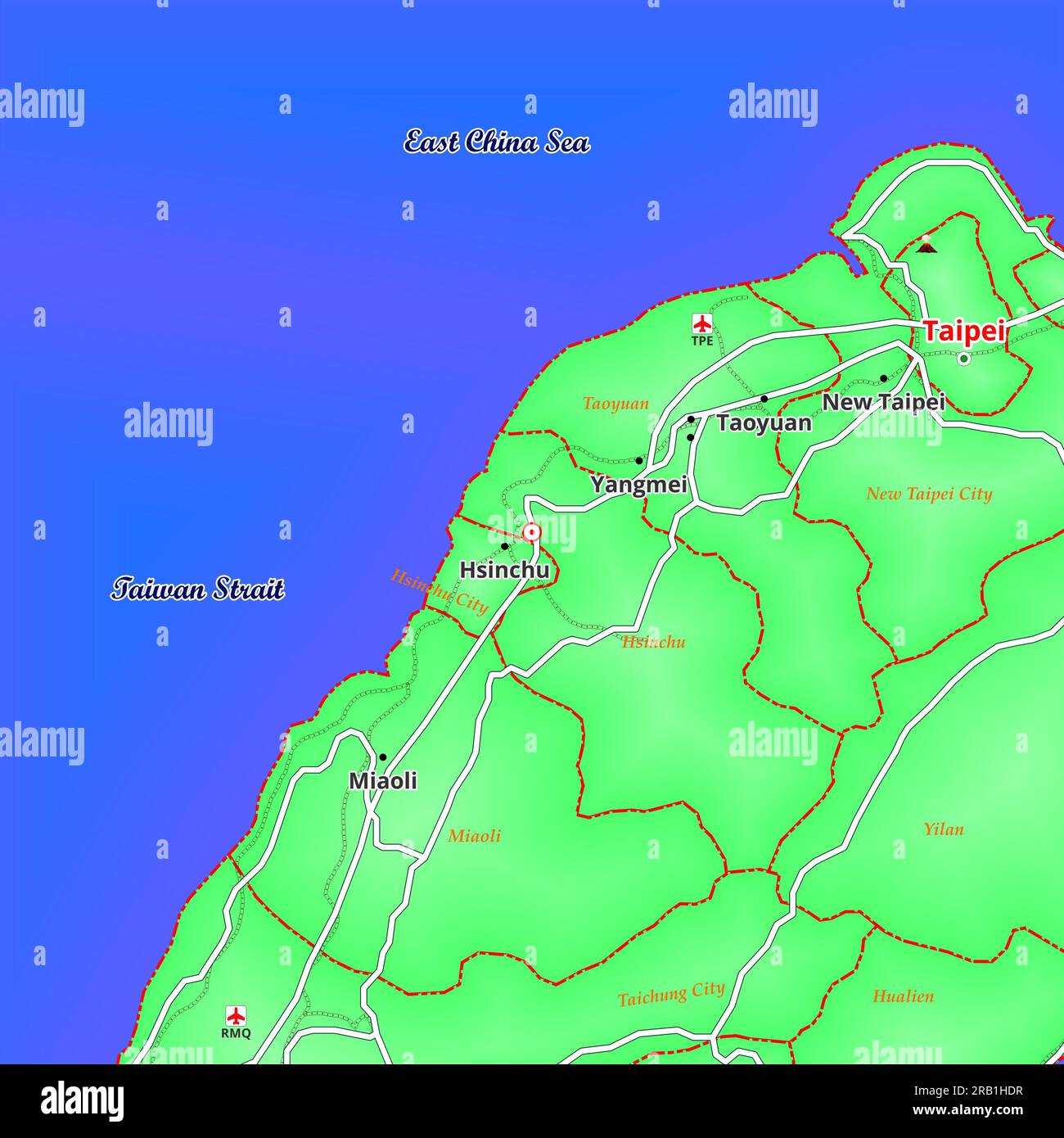 Map of Zhubei City in Taiwan Stock Photo - Alamy