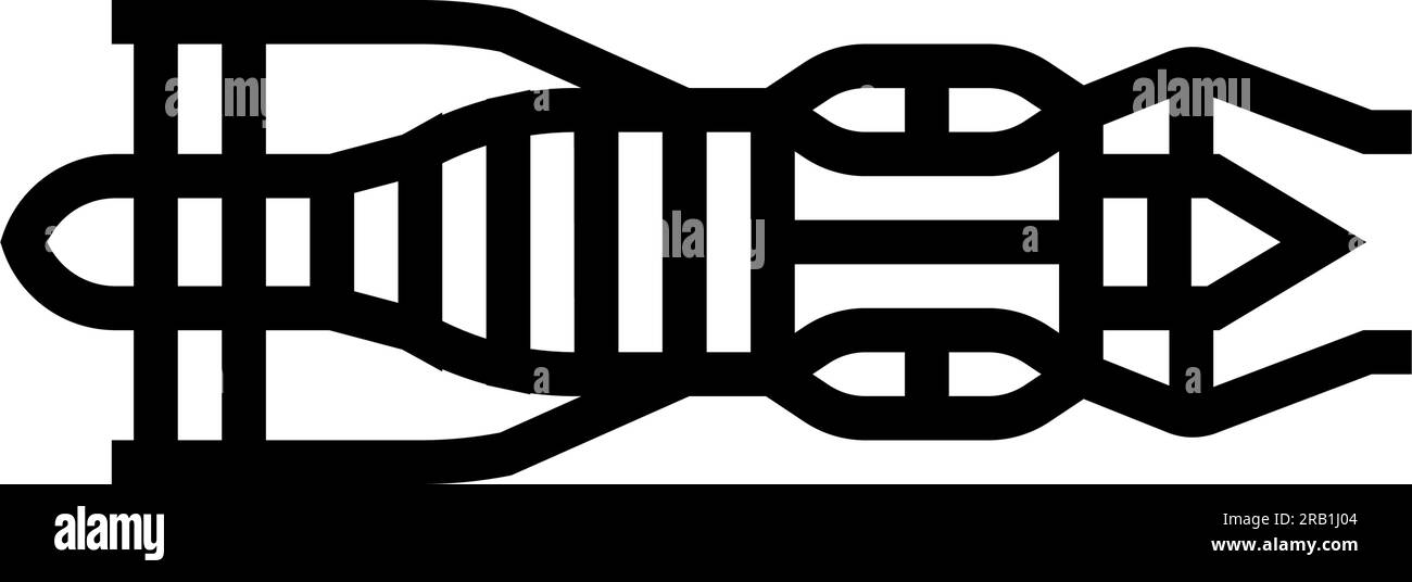 jet engine aeronautical engineer line icon vector illustration Stock ...
