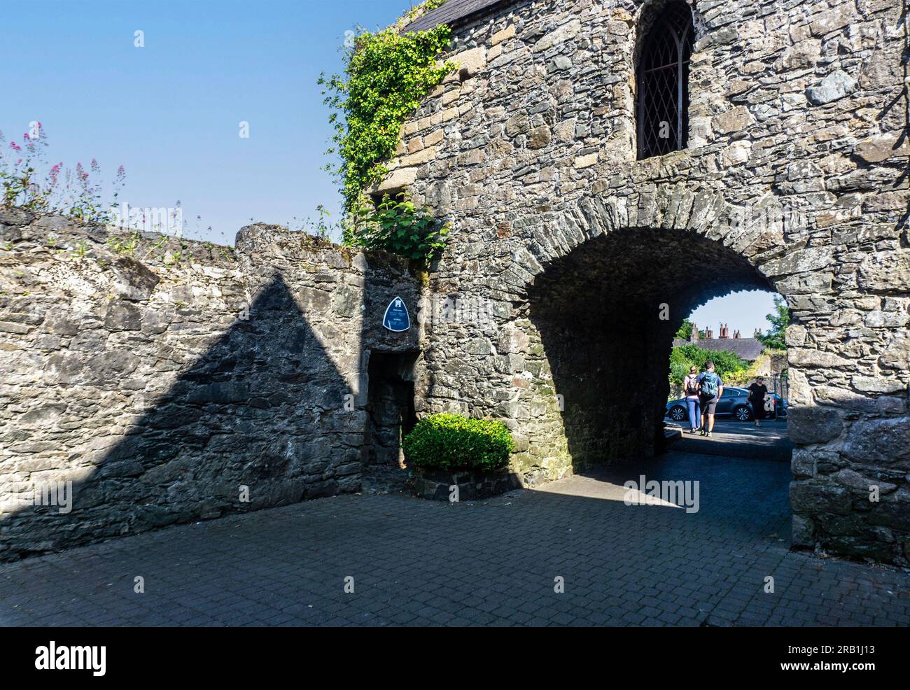 The Tholsel, the old town gate in Carlingford, Co Louth, Ireland. In ...