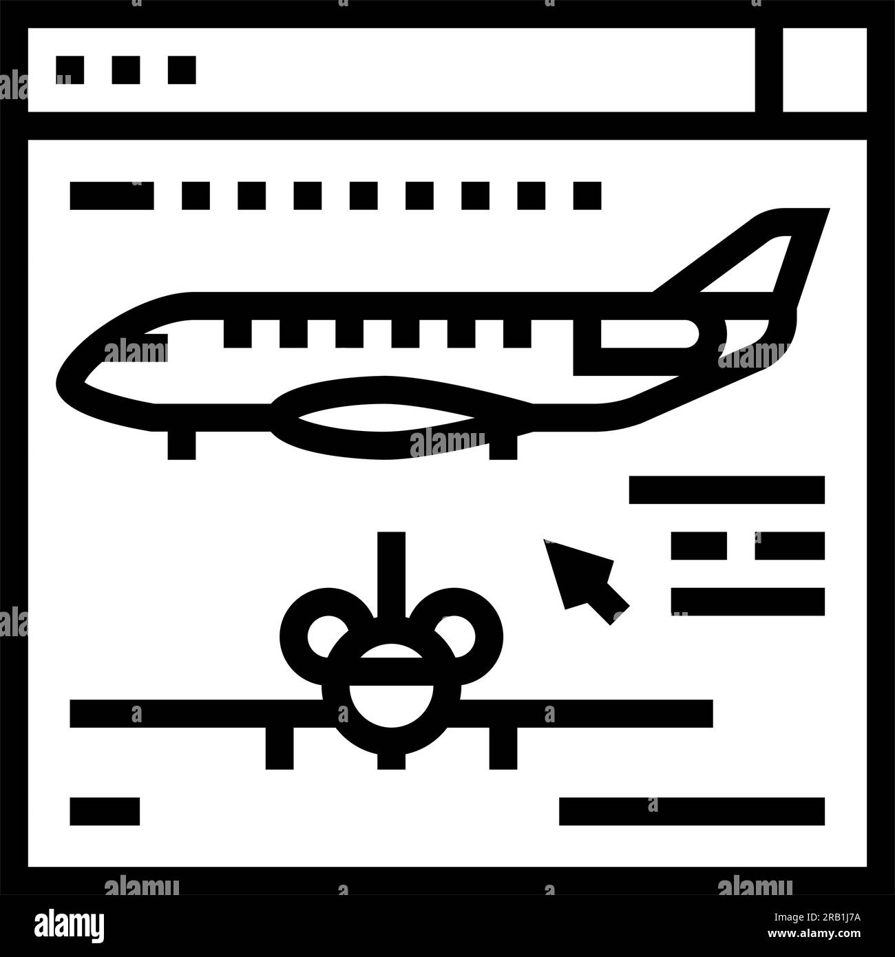aircraft design aeronautical engineer line icon vector illustration ...